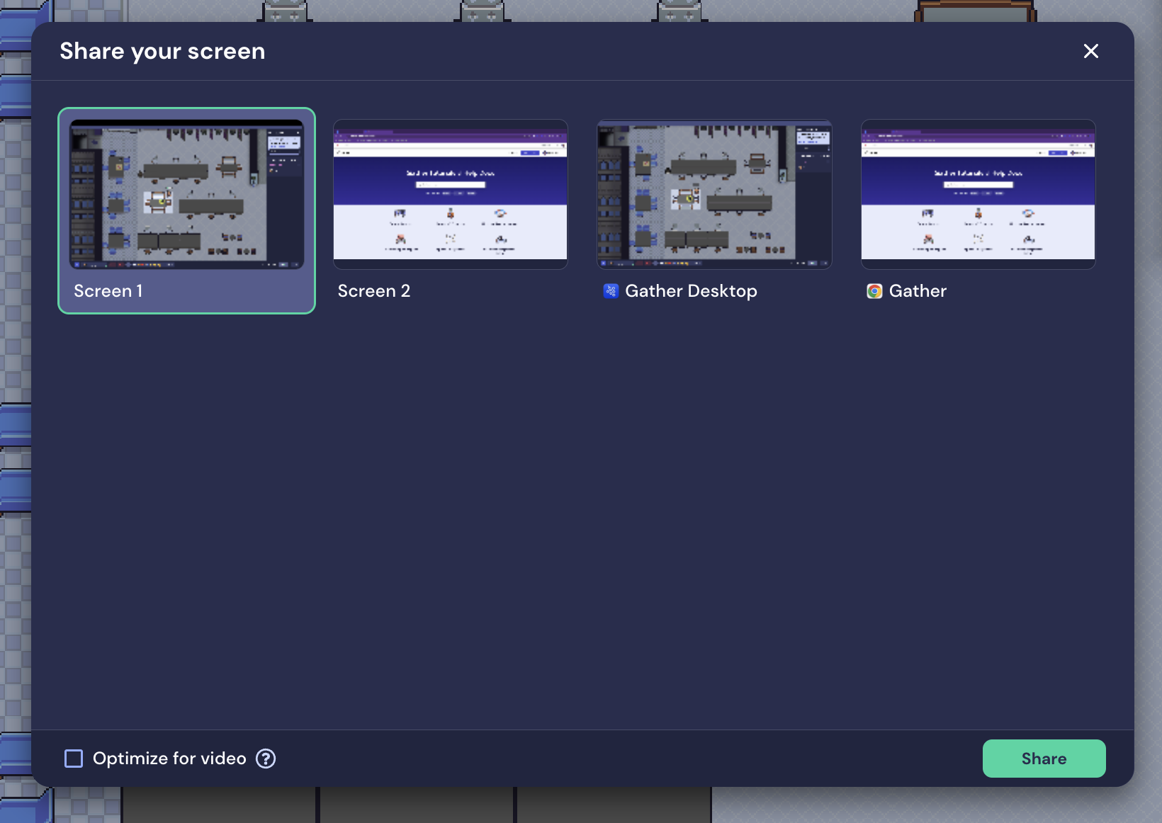 Share Your Screen – Gather