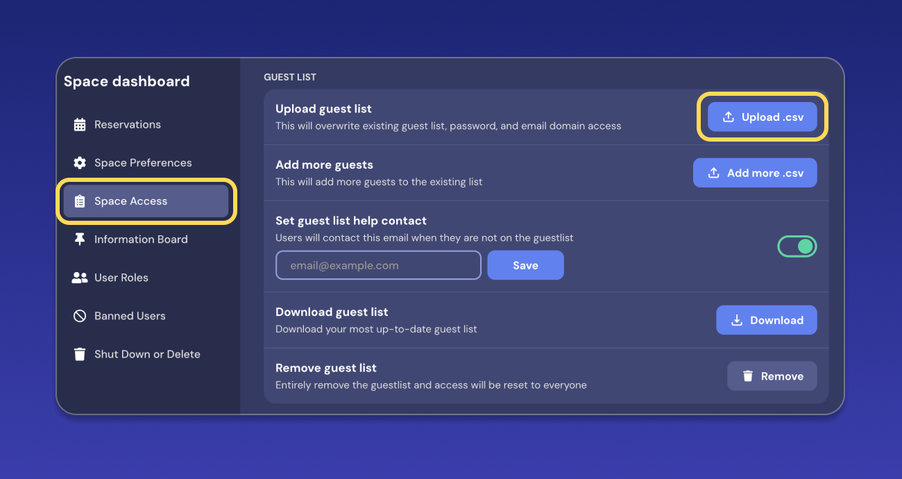 Limit How People Access Your Space – Gather