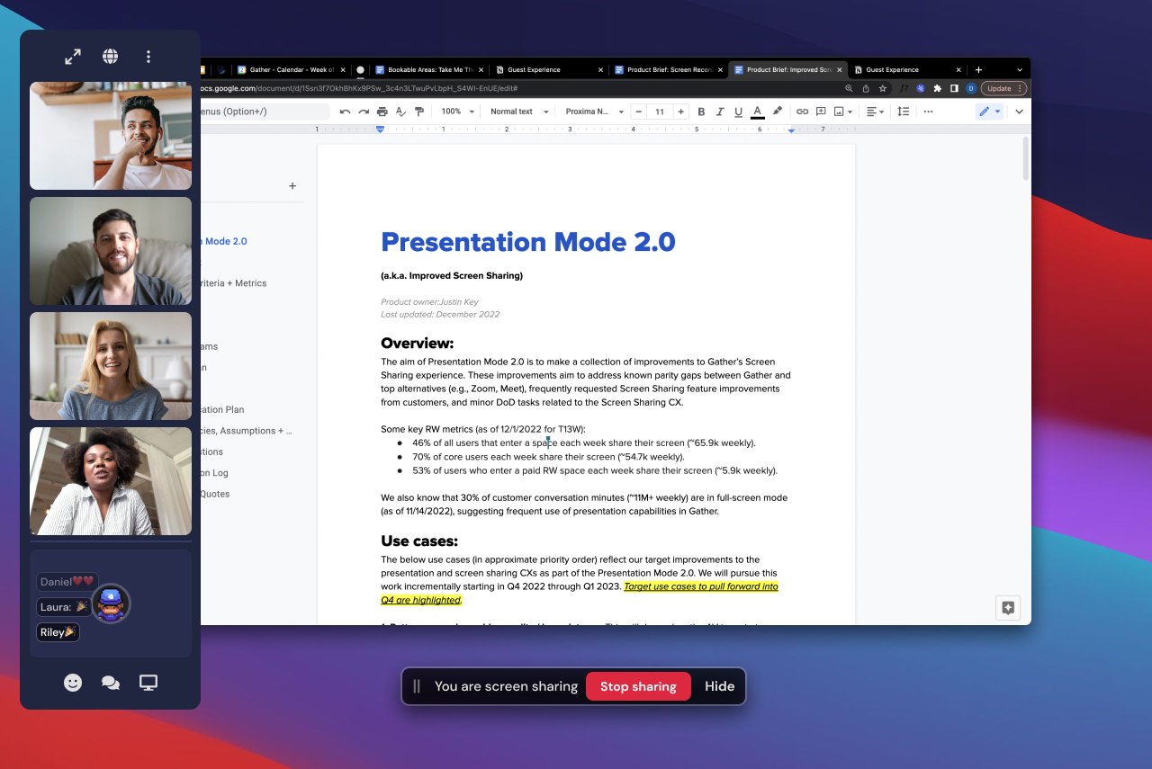 Desktop Mini Mode – Gather