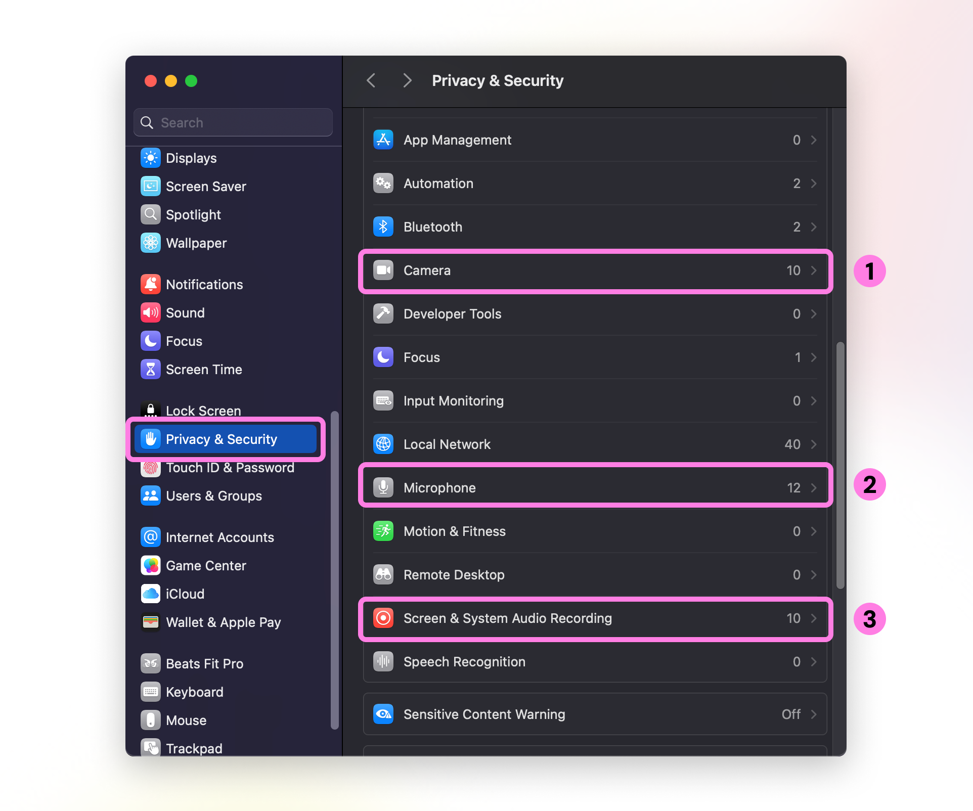 Set Desktop Browser and System Permissions – Gather